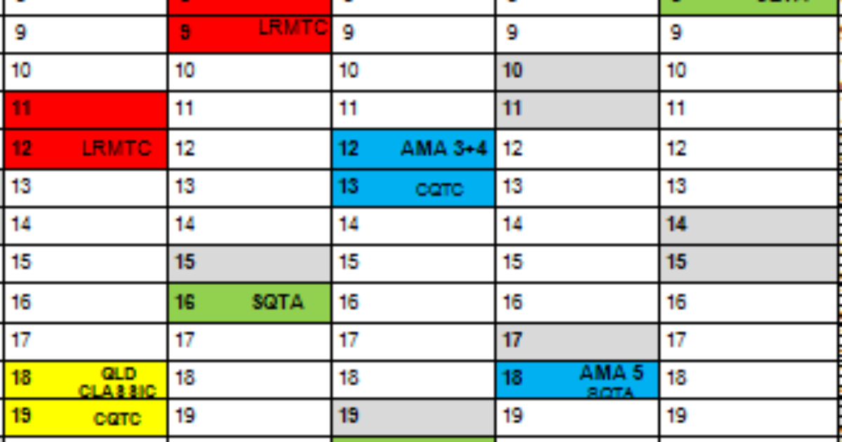 Logan River Moto Trials Club 2020 Calendar | Trials Australia