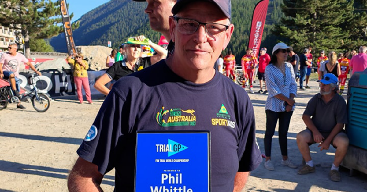 Phil Whittle recognised for tireless Aussie TdN… | Trials Australia
